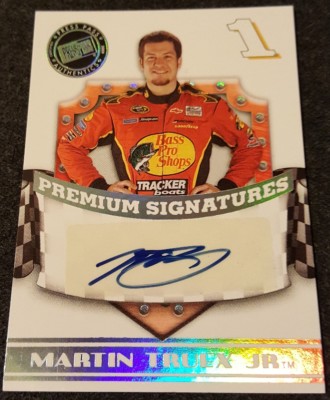 2009 PRESS PASS PREMIUM*MARTIN TRUEX JR. AUTOGRAPH CARD*NRMT*BASS PRO ...