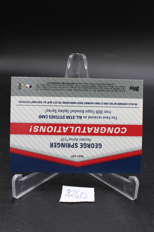 2020 Topps Update All Star Stitches #ASSC-GSP George Springer | eBay