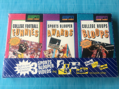 ESPN Home Video 3 Sports Blooper Videos (VHS) - SEALED | eBay