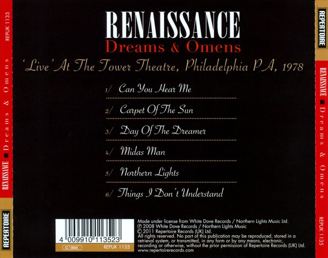 Dreams & Omens by Renaissance (CD, 2011) for sale online | eBay