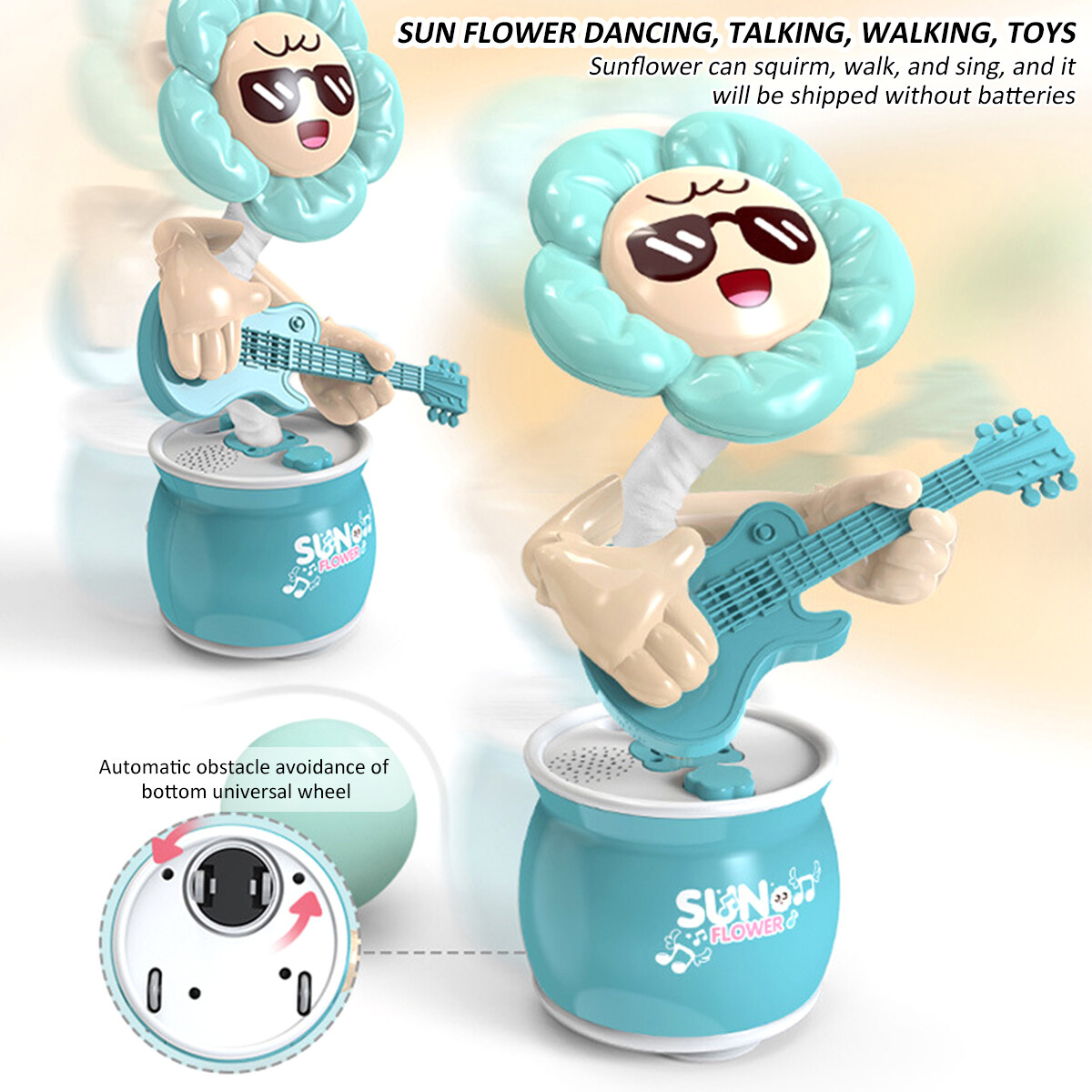 Rock Sunflower Toy w/Singing Dancing Speaking Walking Functions Sunflower ≬ | eBay