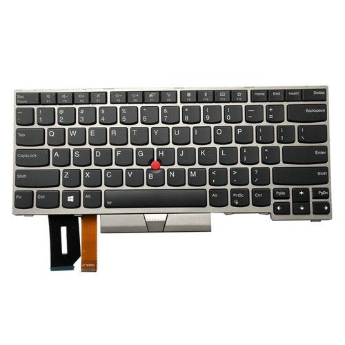 Silver Lenovo ThinkPad L480 L380 Yoga T480s Keyboard US Backlit 01YP360 ...