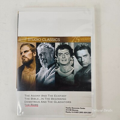 Agony & Ecstasy, The Bible, Demetrius, The Robe, 4 Disc DVD Movie Set ...