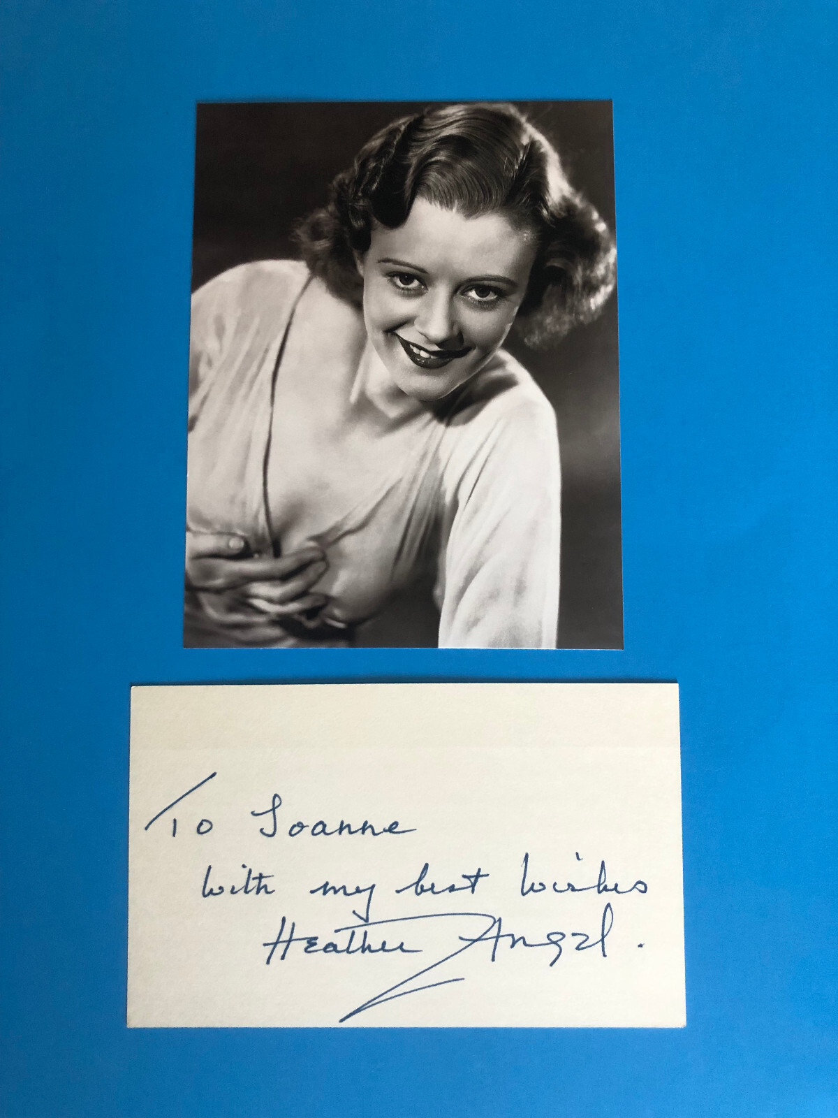 Heather Angel ( Alice in Wonderland) Boldly Hand Signed Card With ...