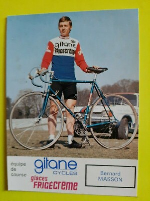 CYCLISME carte cycliste BERNARD MASSON équipe GITANE CYCLE - FRIGECREME 1973 | eBay