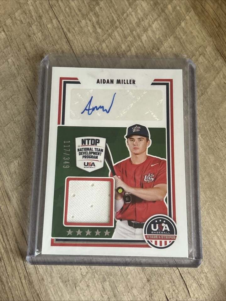 2022 Panini USA Stars & Stripes AIDAN MILLER Jersey Patch AUTO RC /349 ...