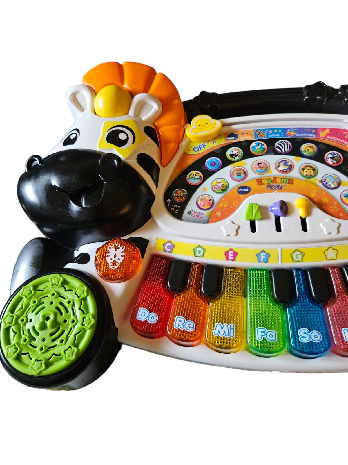 Vtech Zoo Jamz Piano With Microphone. Great Musical Zebra toy . Ages 18 ...