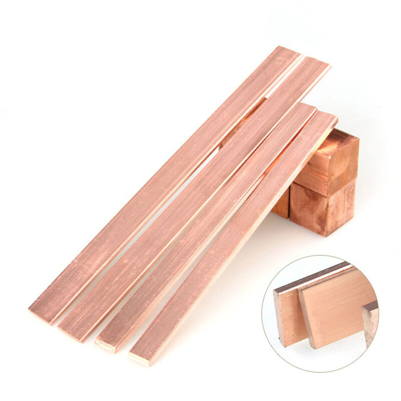 Pure Copper Flat Bar Strip Cu Metal Copper Sheets Plate 8-50mm Wide 3 ...