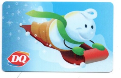 Dairy Queen Ice Cream Man On Toboggan Gift Card No $ Value Collectible ...