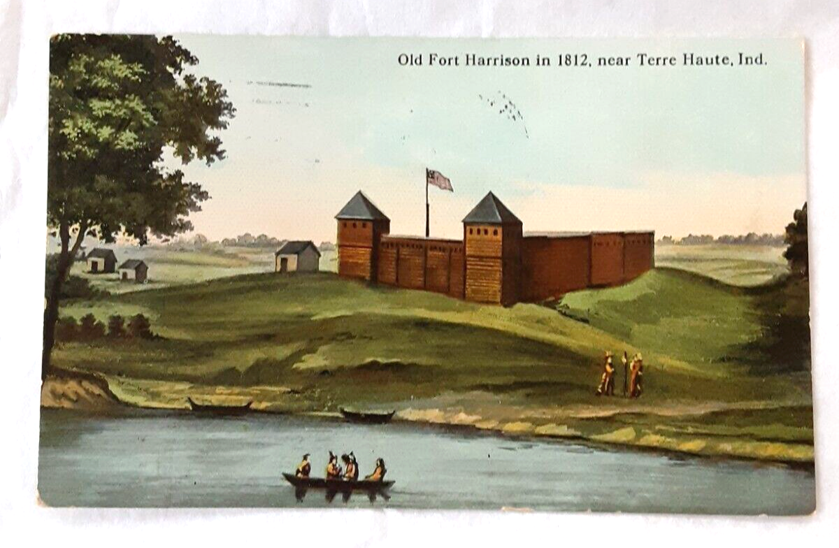 Postcard Terre Haute Indiana Old Fort Harrison 1812 Near Posted 1913 | eBay