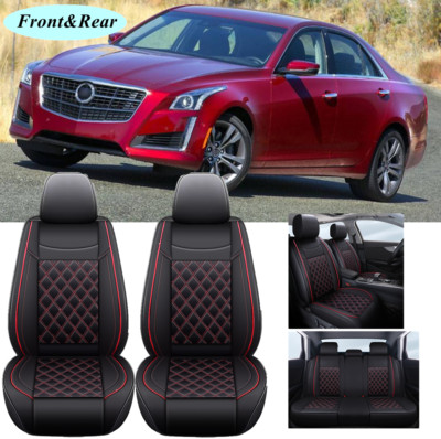 For Cadillac CT6 STS XT6 Car 5-Seats Covers PU Leather Front&Rear Seat ...
