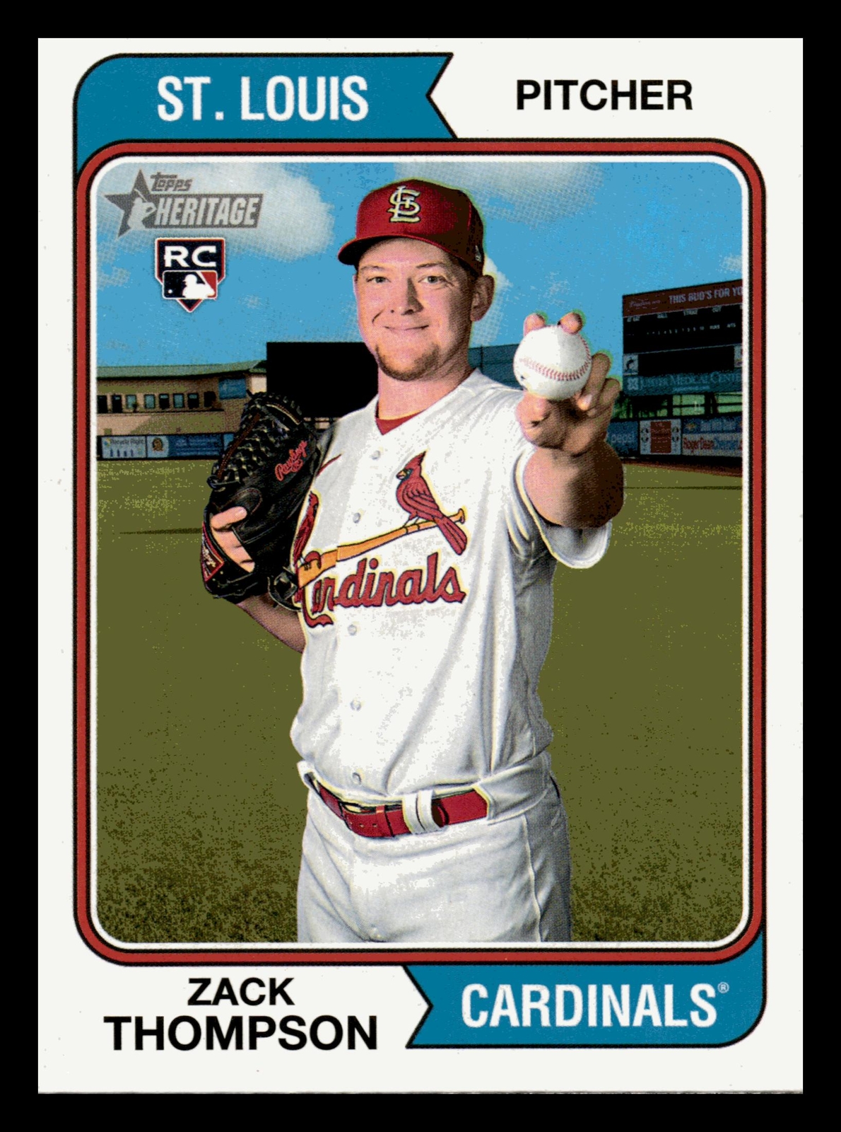 Zack Thompson RC 2023 Topps Heritage #313 Rookie Cardinals Centered ...
