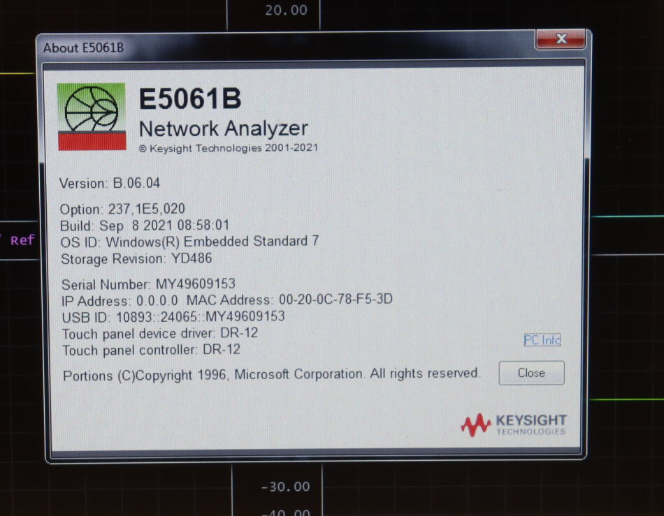 Agilent Keysight E5061B-237 Network Analyzer 100kHz-3GHz 75-OHM w/Options GOOD | eBay