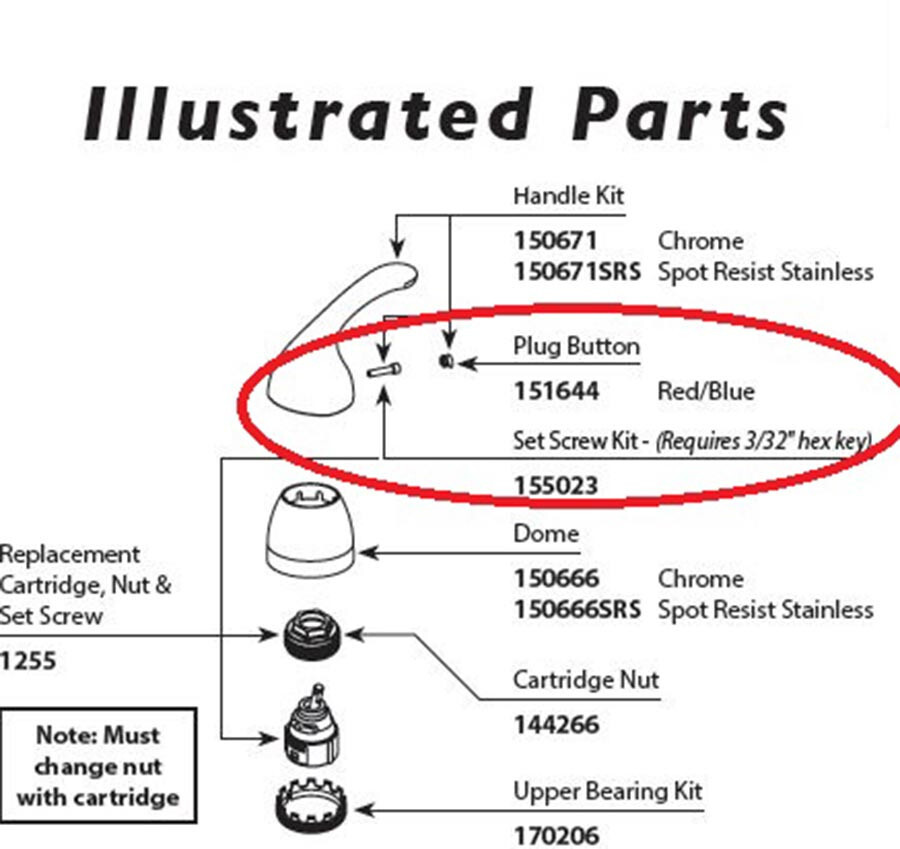 NEW Set Screw for Moen 155023 Kitchen/Sink Faucet Stainless steel Nut ...