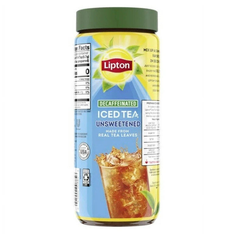 2 PACK Lipton Iced Tea Unsweetened Decaffeinated 3oz Makes 30 Quarts BB ...