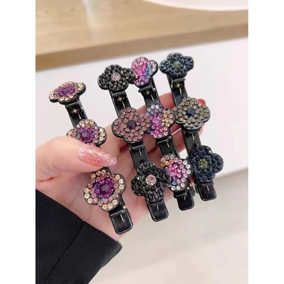 Double Layer Rhinestone Hair Clips for Lazy Hair Styling and Side For ...
