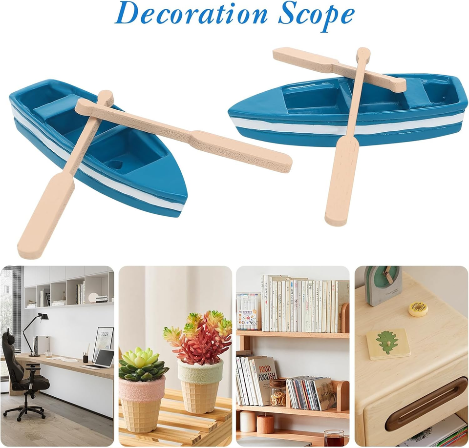 6 Pcs Canoe Rowing Boat Decor Mediterranean Decor Bedroom Tabletop ...