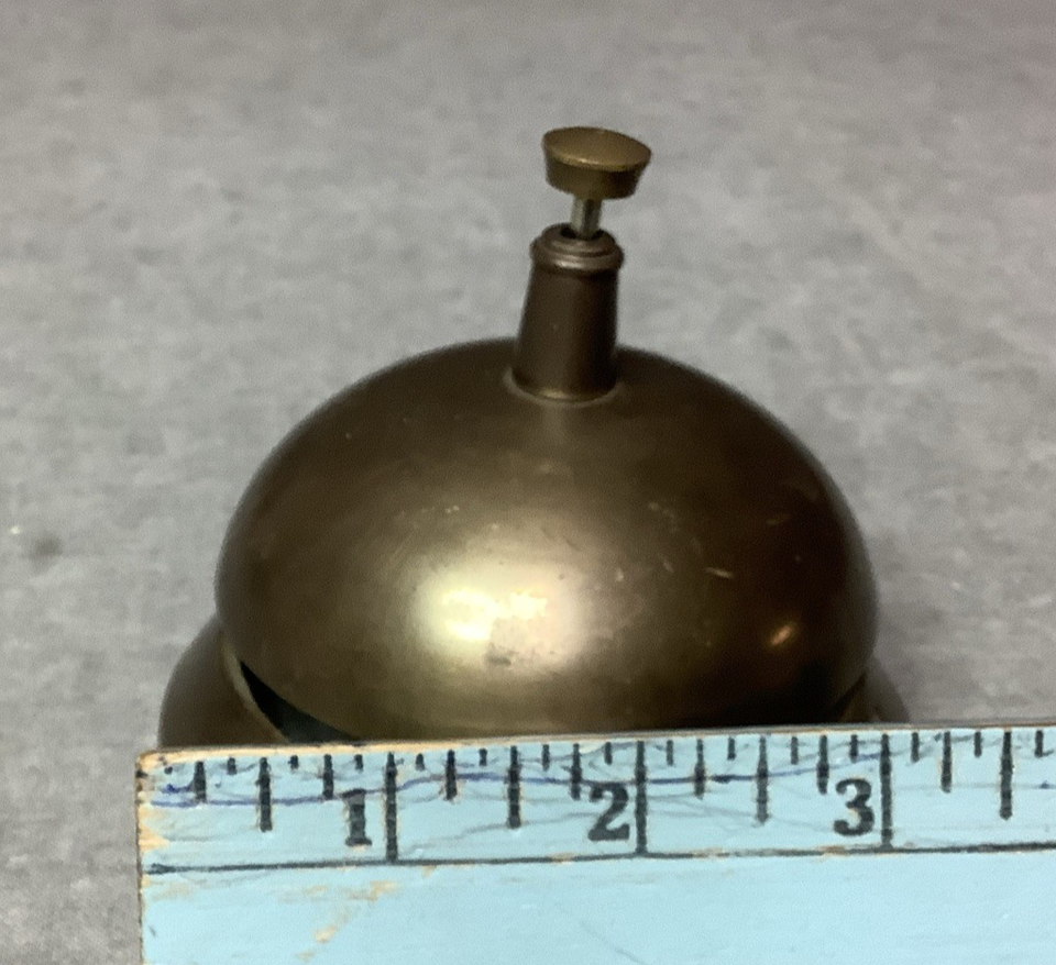 Vintage Solid Brass Classic Heavy Front Desk Top Tap Call Bell | eBay