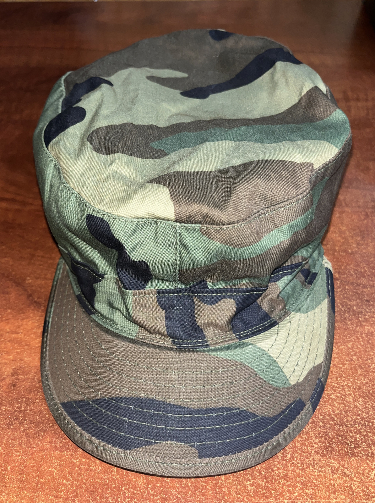 Camo Army Cap Mens Size 7 1/4 Military Flat Cap With Inside Flaps ...
