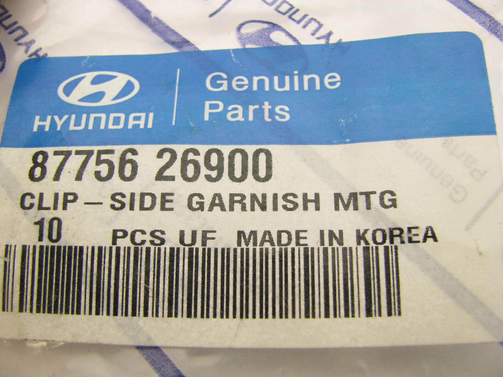 NEW GENUINE Exterior Rocker Molding Retainer Clips OEM For Hyundai ...