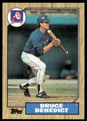 1987 Topps Bruce Benedict Atlanta Braves #186 - Baseball Trading Card ...
