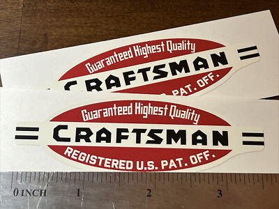 Craftsman Tools 109 lathe vintage style 3-5/8”Heritage decal 49’ Black ...