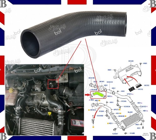 FORD TRANSIT CONNECT (03-06) 1.8 TDCI-DI INTERCOOLER TURBO HOSE PIPE ...