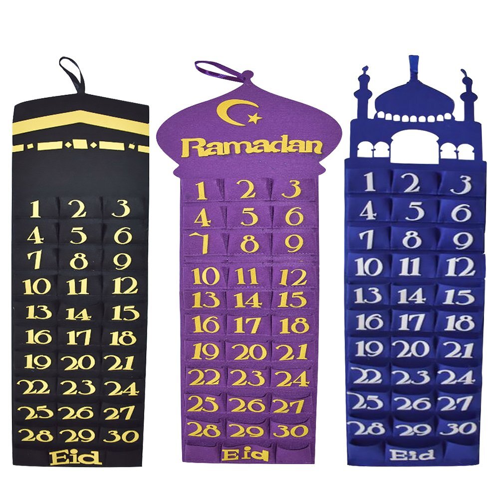 Eid Mubarak Calendar Ramadan Wall Hanging Countdown Calendar Muslim ...