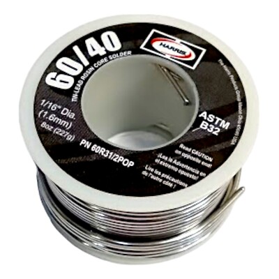 Harris 60R31/2POP 60/40 Tin/Lead Rosin Core Solder ASTM B32 1/2lb | eBay