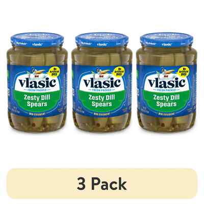 (3 Pack) Vlasic Zesty Dill Pickles Dill Pickle Spears 24 Oz Jar | eBay