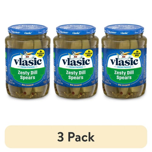 (3 Pack) Vlasic Zesty Dill Pickles Dill Pickle Spears 24 Oz Jar | eBay