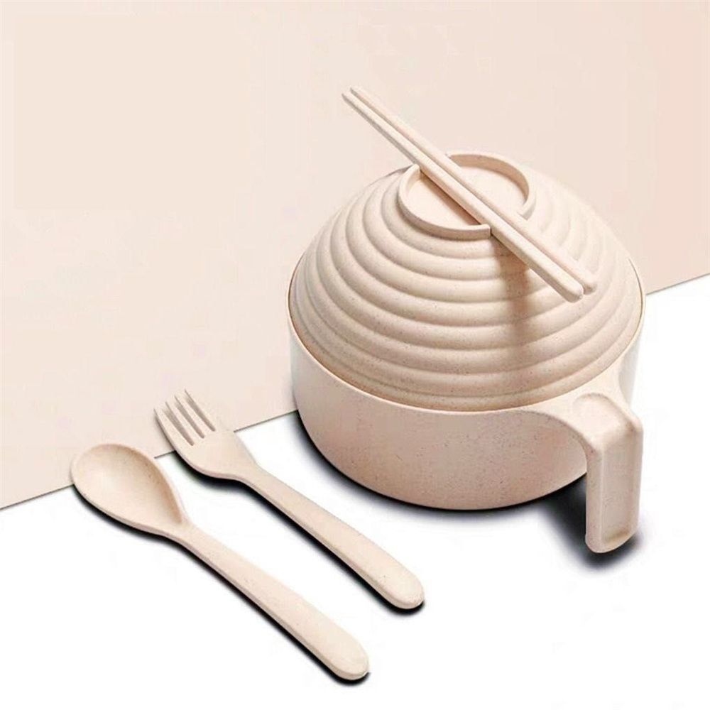 Bowl Spoon Fork Soup Bowl Instant Noodle Cup Bowl Bento Box Student ...