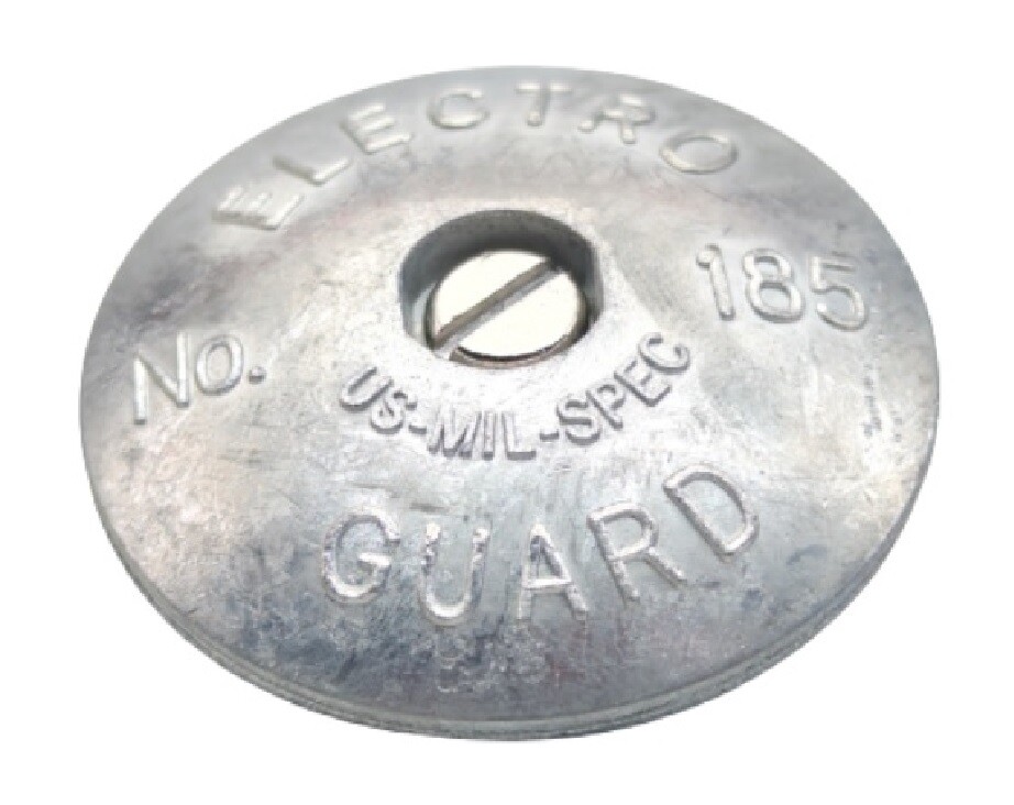 Electro Guard RP-185 Two-Piece 1-7/8" Trim-Tab Button Rudder Plate Zinc ...