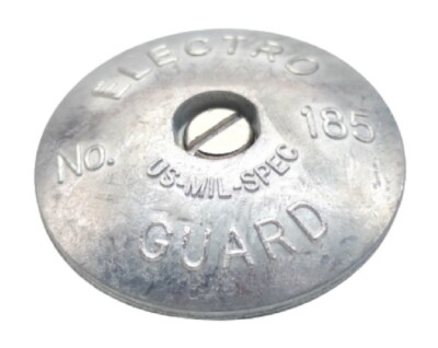 Electro Guard RP-185 Two-Piece 1-7/8" Trim-Tab Button Rudder Plate Zinc ...