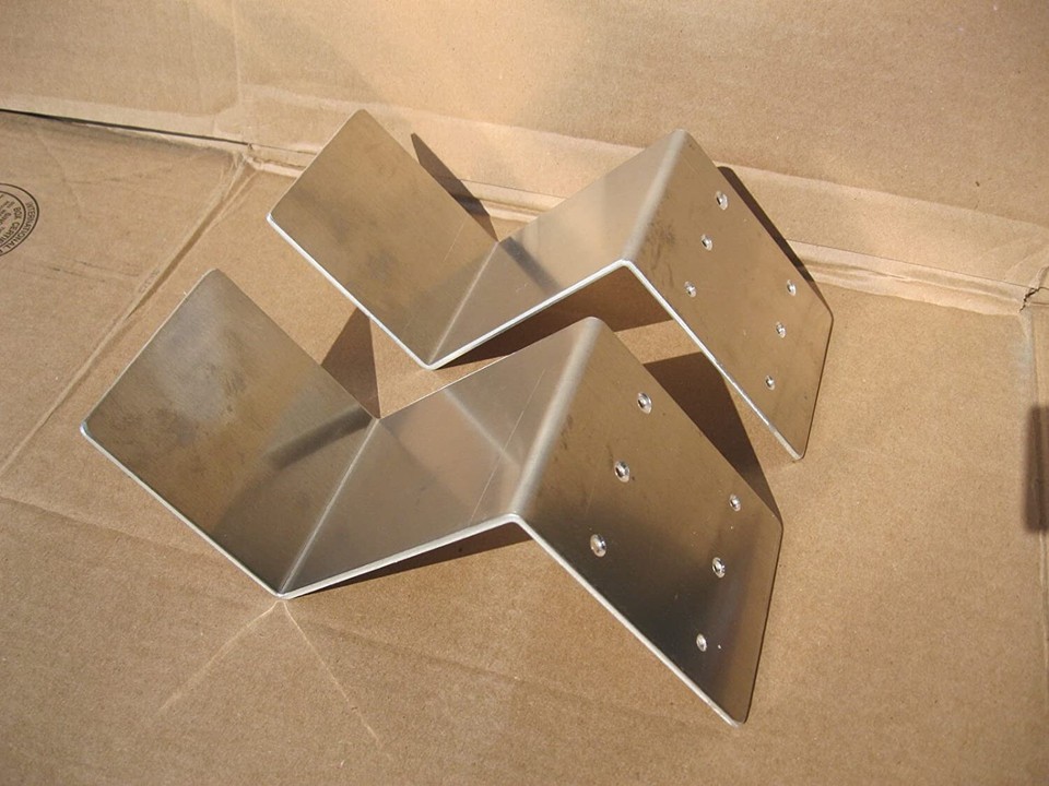 Security Door Drop Bar Lock Brackets Barricade Home Defense 2x4 2 Pcs ...