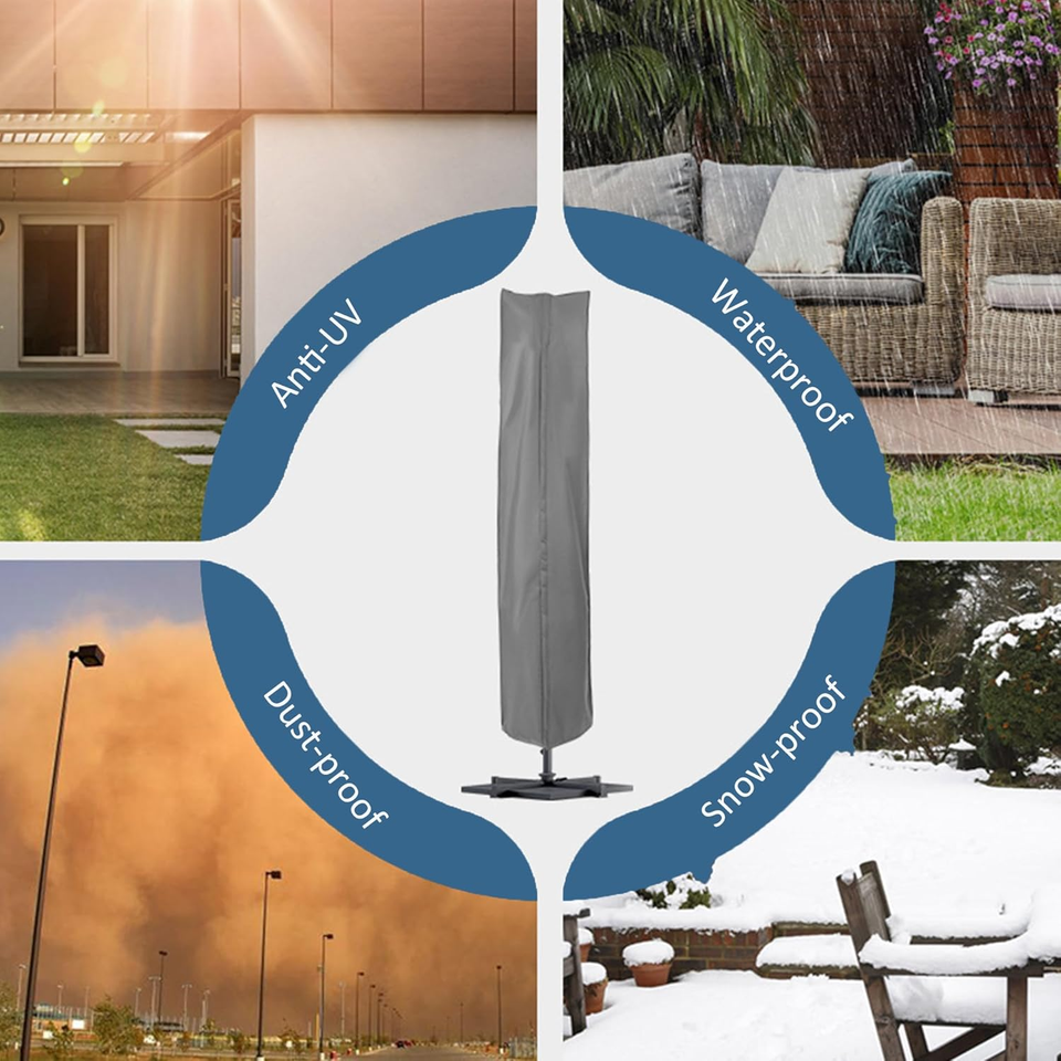Umbrella Cover Cantilever Heavy Duty Waterproof Parasol Cover Outdoor ...