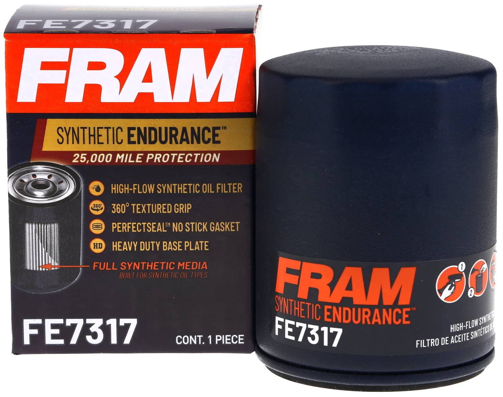 FRAM Synthetic Endurance Premium Oil Filter FE7317 25K Mile Replacement ...