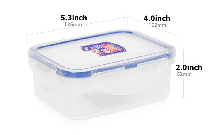 2Pcs Lock & Lock Classic Food Storage Plastic Container Set(350mL x2 ...