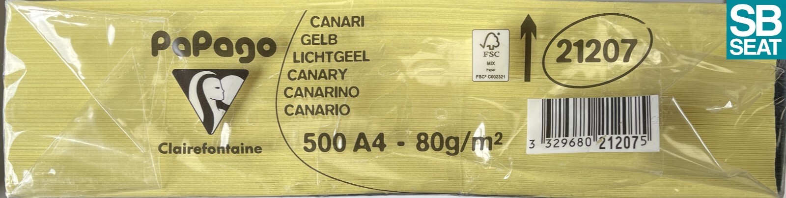 500 Sheets Clairefontaine A4 PaPago 80gsm Various Colour Paper Ream ...