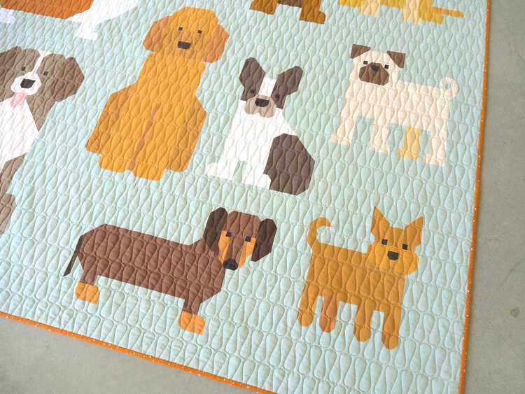 Dog Park by Elizabeth Hartman Quilt Pattern ~ Pieced Puppy Dog Sampler ...