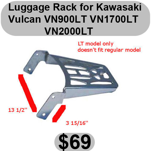 Kawasaki Vulcan VN900LT VN1700LT VN2000LT Luggage Rack for | Stainless ...