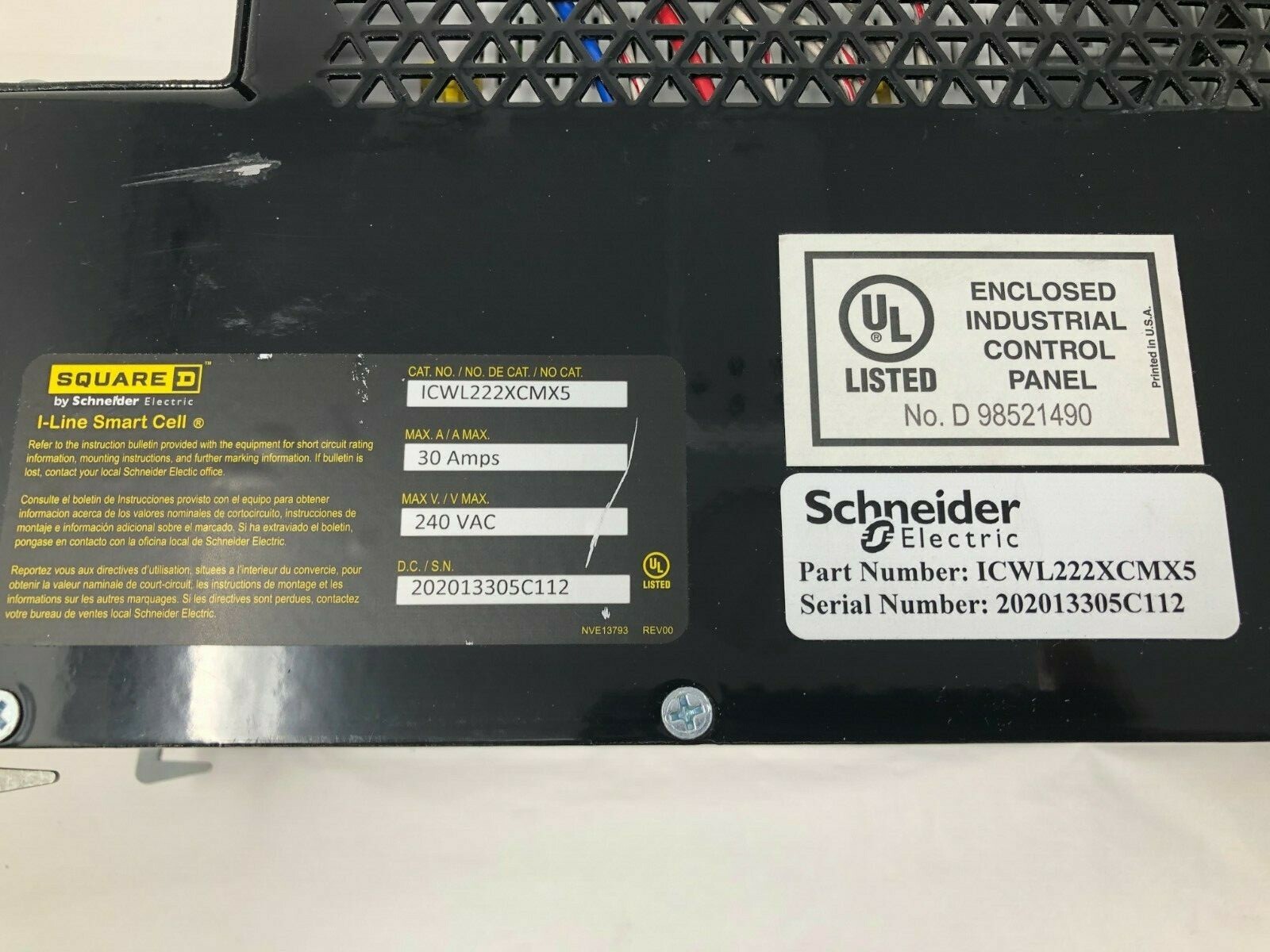 Square D Schneider Electric ICWL222XCMX5 I-Line Smart Cell 30A 240V | eBay