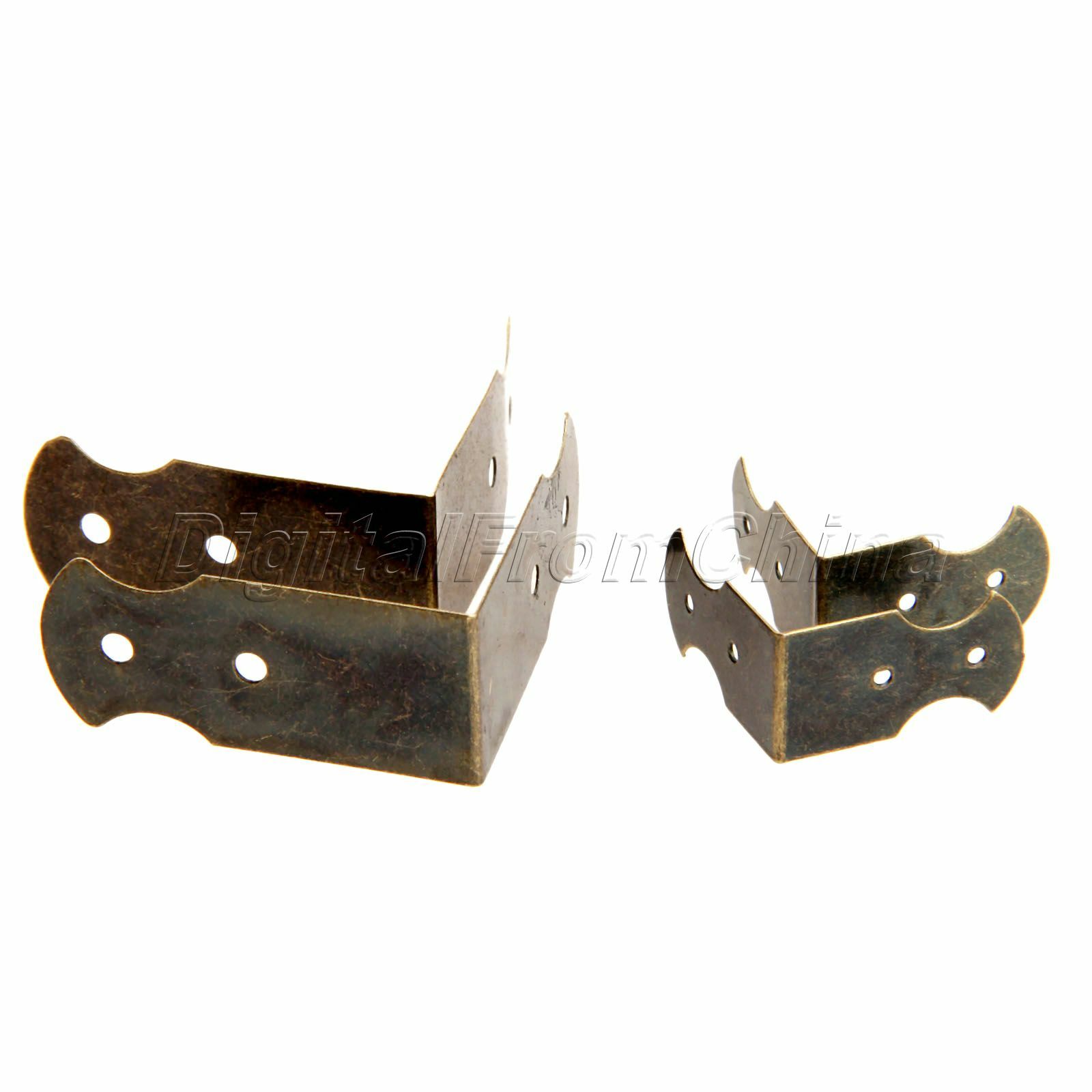 4/12/20Pcs S/L Metal Corner Bracket Guard Jewelry Case Desk Edge Cover ...