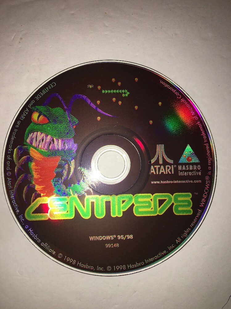 Centipede windows 95/98 PC CD Rom game Hasbro Atari 1998-TESTED-RARE ...