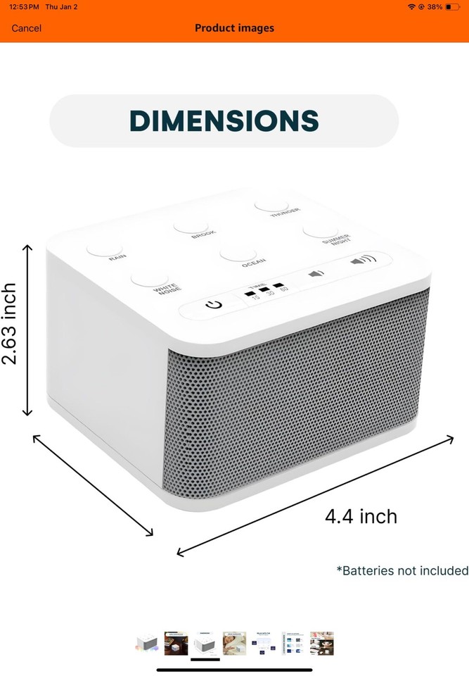Noise Generator, Rain Sound Machine for Sleeping, Relaxation - Portable ...