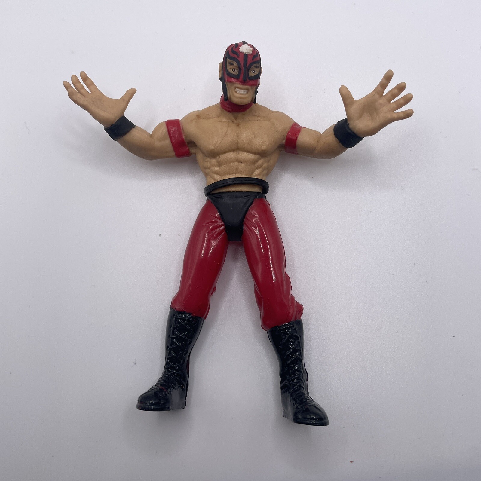 1999 Rey Mysterio Jr Smash N Slam Red Variant Action Figure WWF WWE WCW ...