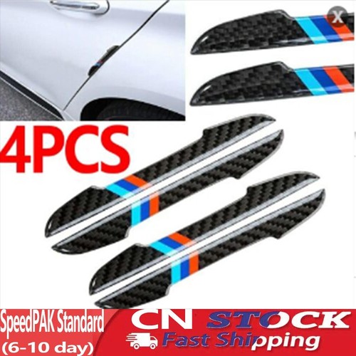 4x Auto Door Side Edge Protection Guard Trim Accessories Carbon Fiber ...