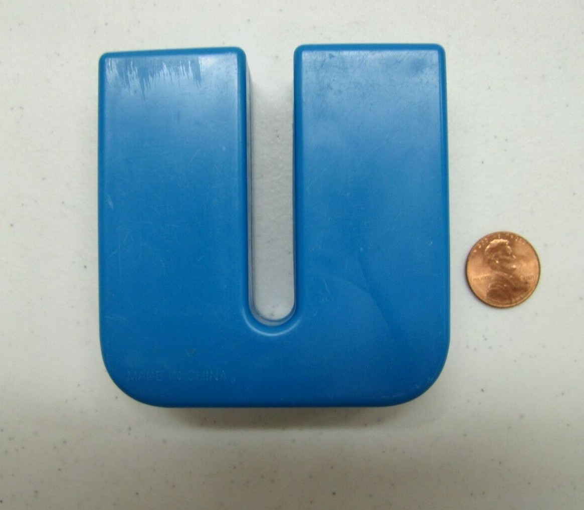 Vintage Sesame Street Letter U Jim Henson Tyco 3" Textured Alphabet ...