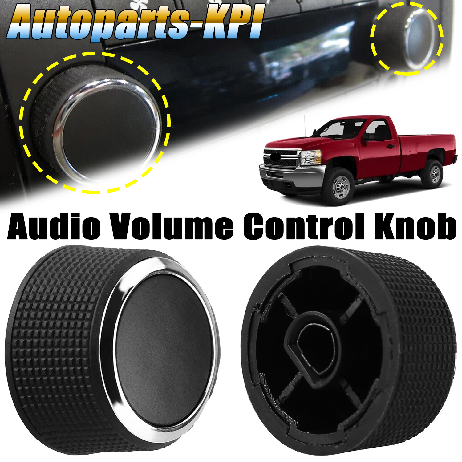 2 Interior Radio Volume Tuning Control Knob For Escalade Enclave Tahoe ...