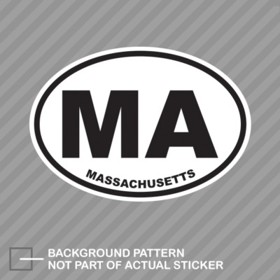 Massachusetts State Oval Sticker Decal Vinyl MA | eBay